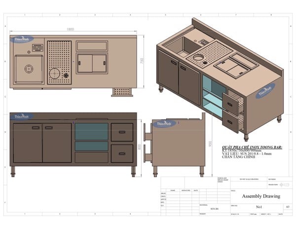 Tư vấn thiết kế quầy bar đẹp hiện đại bắt kịp xu hướng - Thiên Bình Group