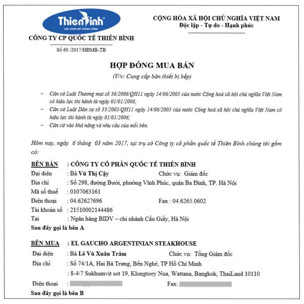 Cung cấp thiết kế bếp nhà hàng El gaucho 99 Xuân Diệu Tây Hồ - Thiên Bình Group