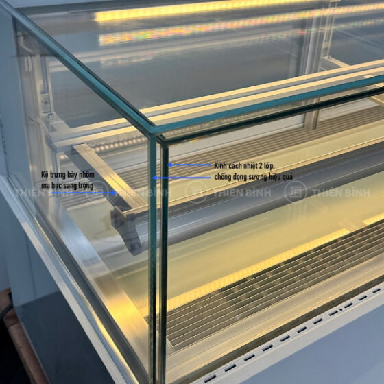 Tủ bánh kem 1m2 kính vuông Snow Village GB-1200V.Z1 chính hãng, bảo ...